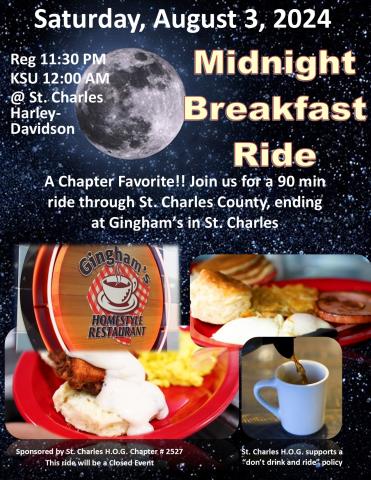 Midnight Breakfast Ride | St. Charles Missouri Chapter #2527 | St ...